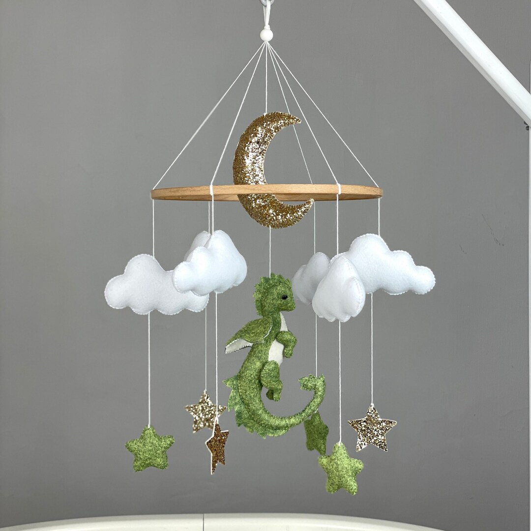 Dragon Baby Mobile Neutral Dragon Crib Mobile Fantasy Theme Nursery ...