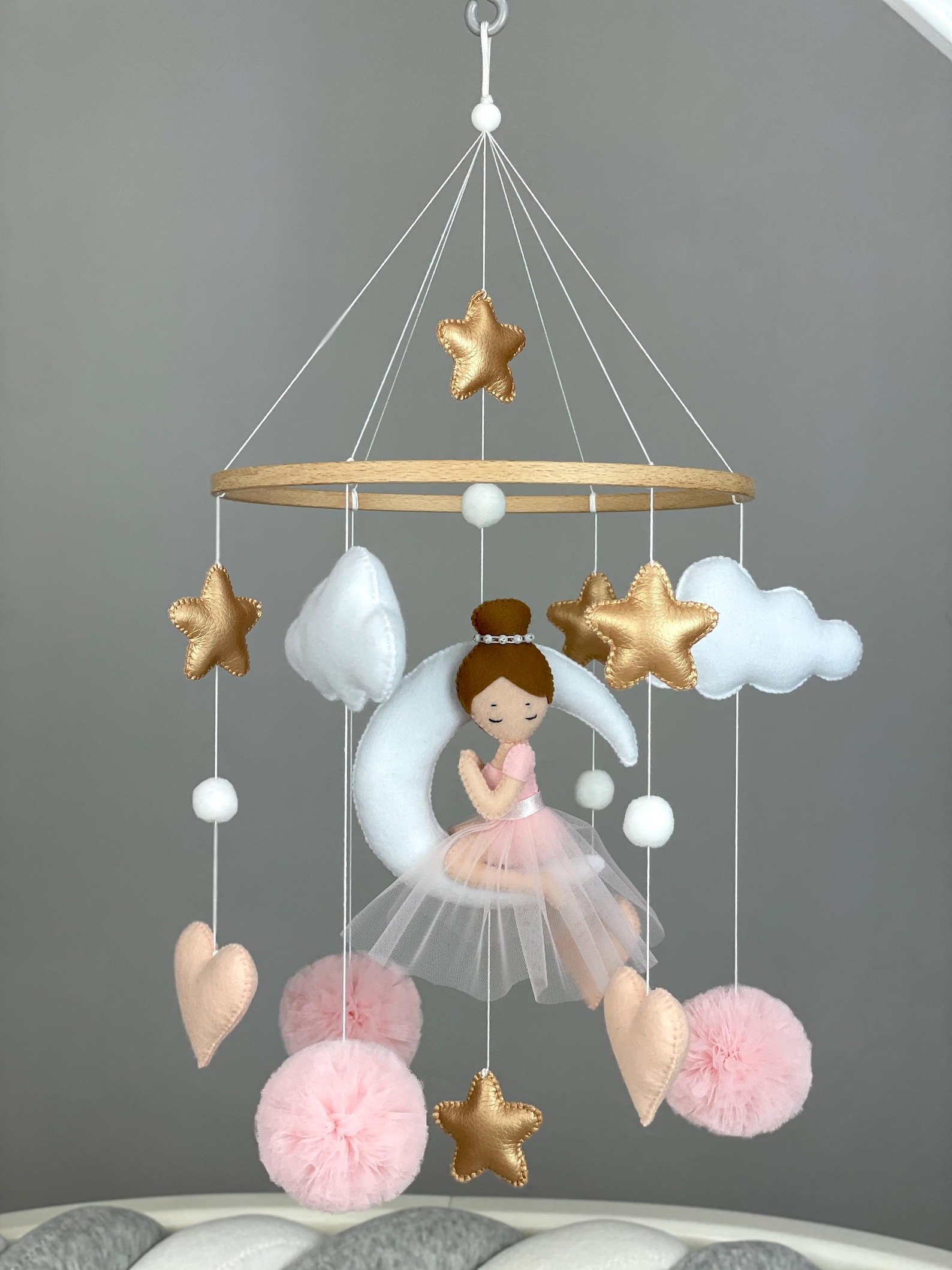 Ballerina Mobile for Baby Girl Ballerina Nursery Decor Boho Baby Mobile ...