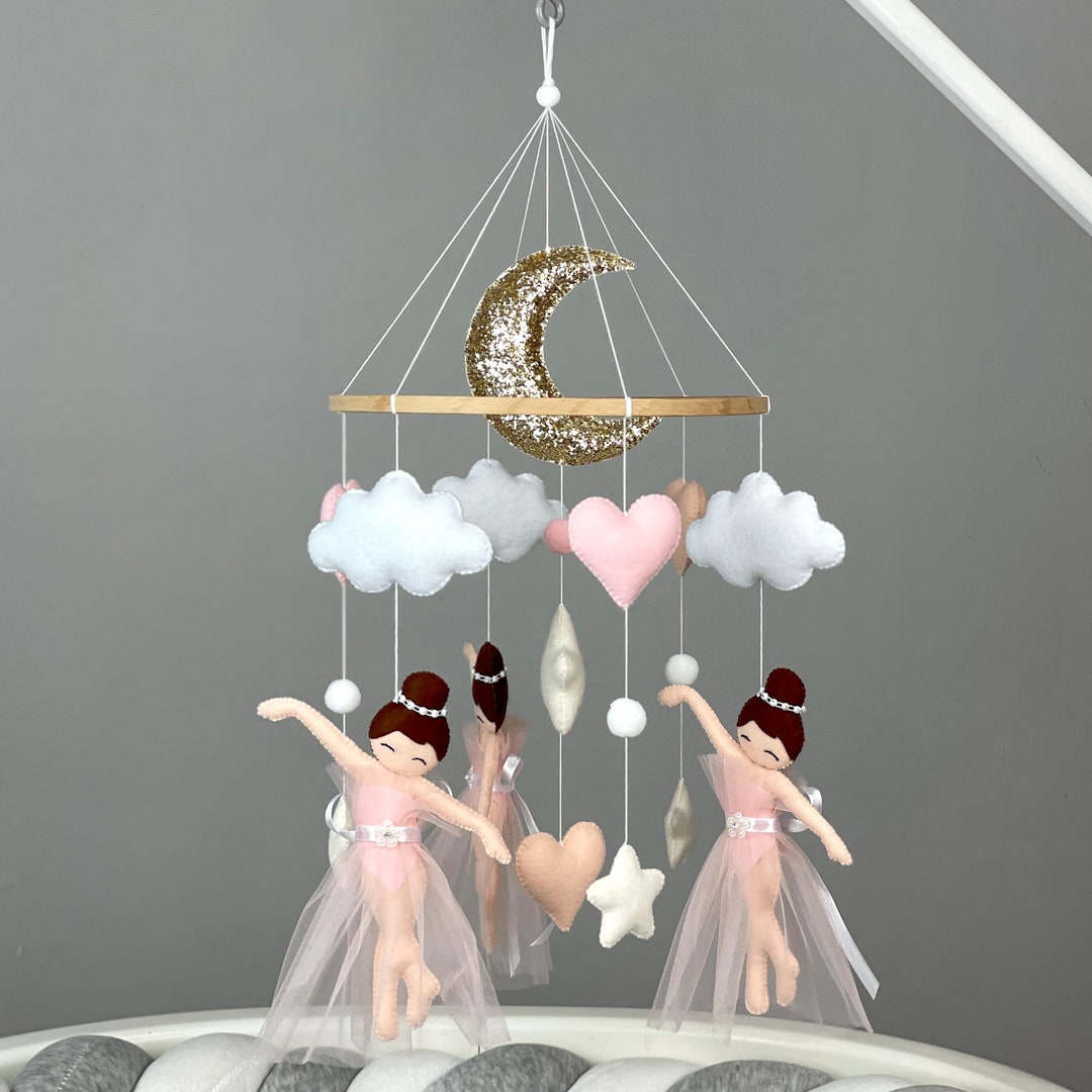 Ballerina Baby Mobile Girl Ballerina Nursery Decor Boho Baby Mobile ...