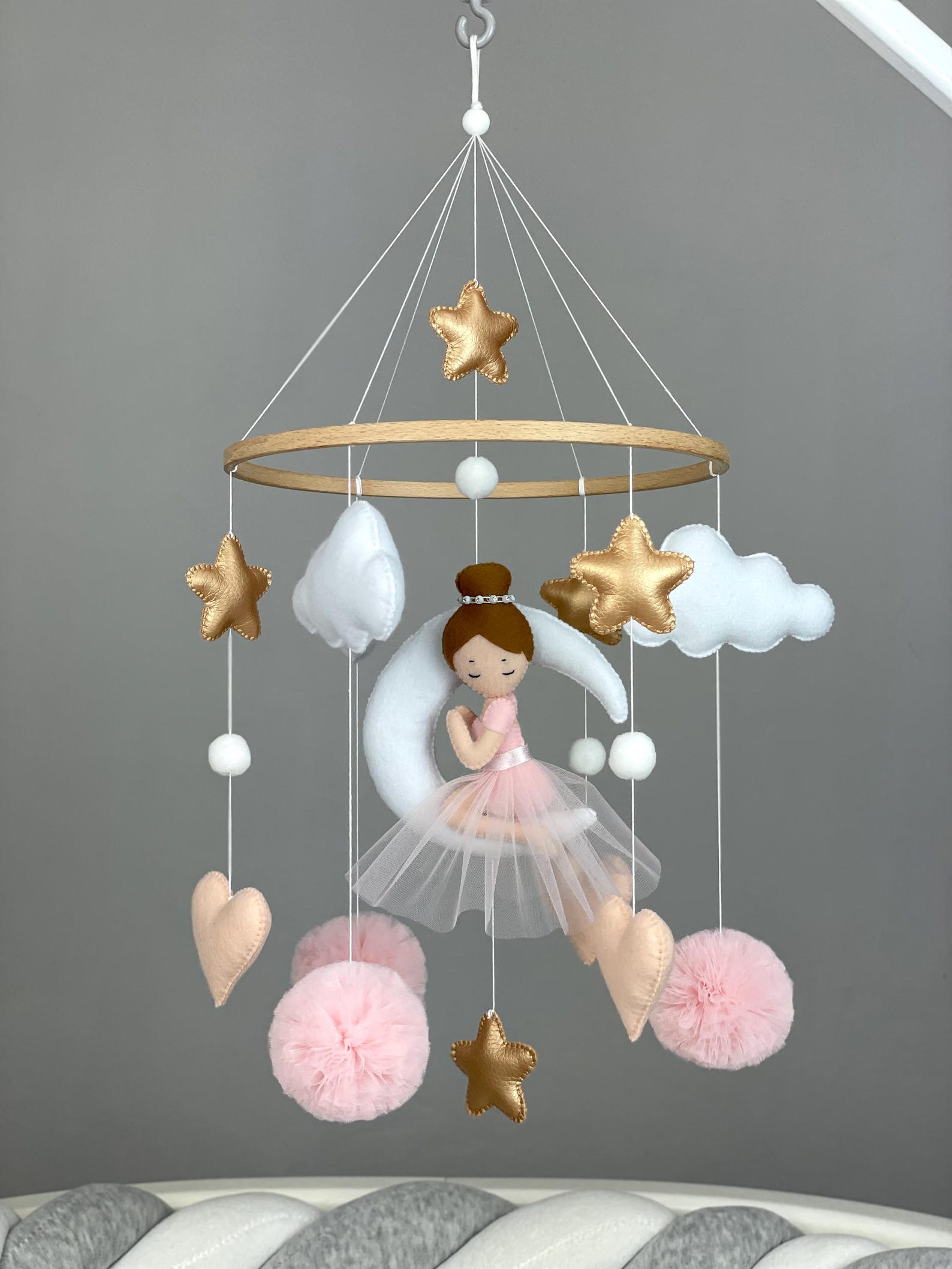 Ballerina Mobile for Baby Girl Ballerina Nursery Decor Boho Baby Mobile ...