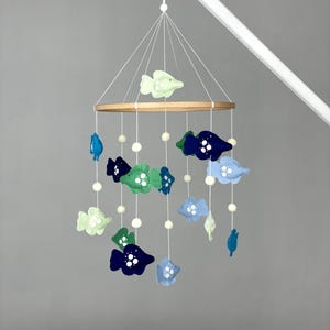Fish Mobile for Baby Boy Nautical Nursery Decor Under the Sea Mobile ...