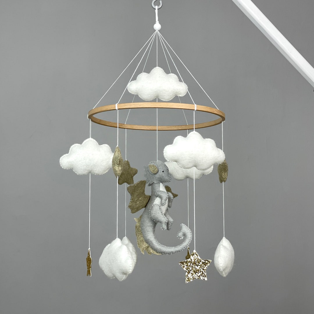 Dragon Baby Mobile Neutral Dragon Crib Mobile Fantasy Theme Nursery ...