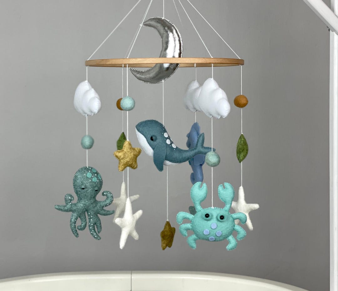 Ocean Baby Mobile Whale Sea Animals Crib Mobile Octopus Nautical ...