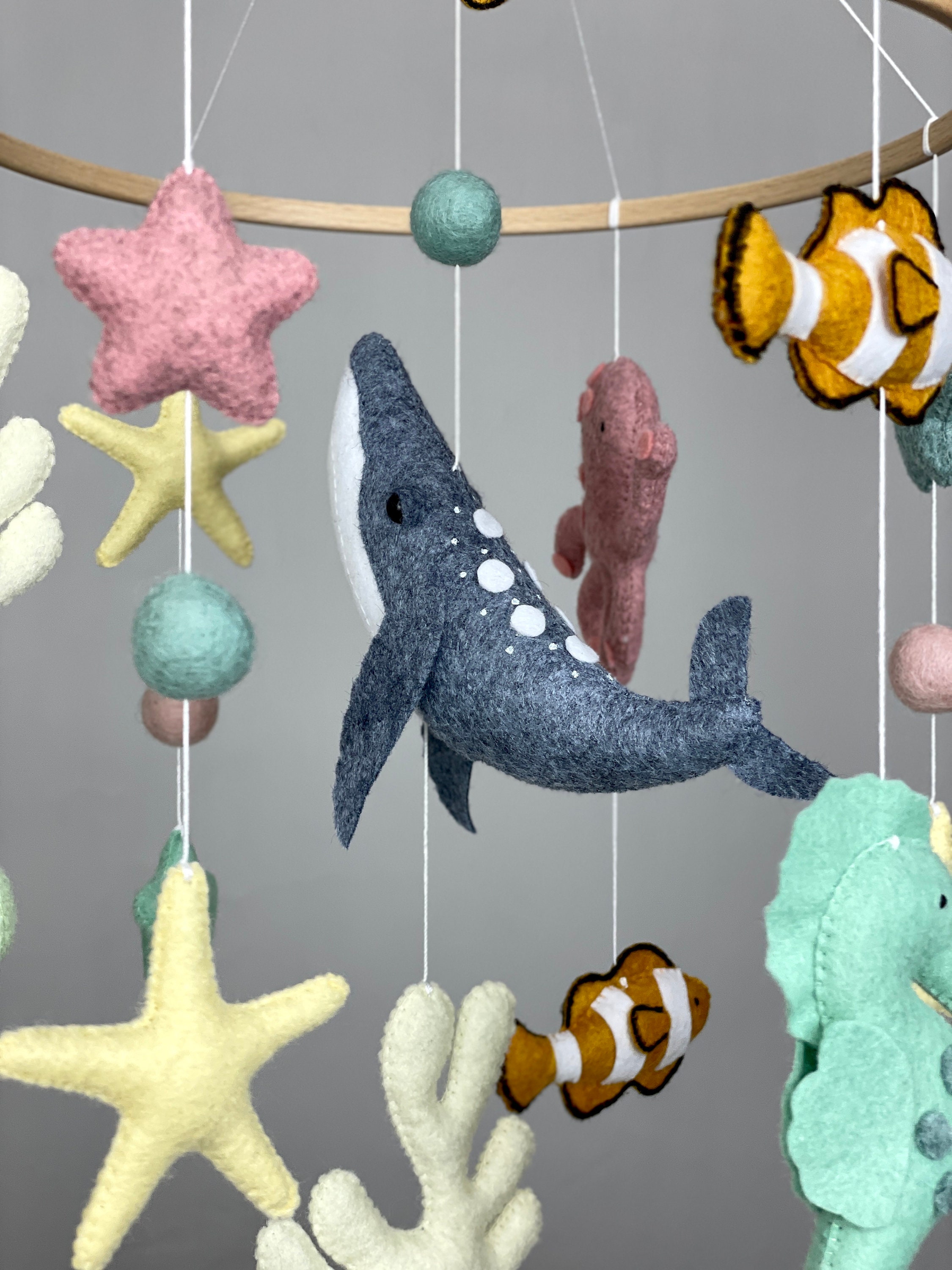 Ocean Baby Mobile Neutral Sea Creature Mobile Under the Sea Mobile ...