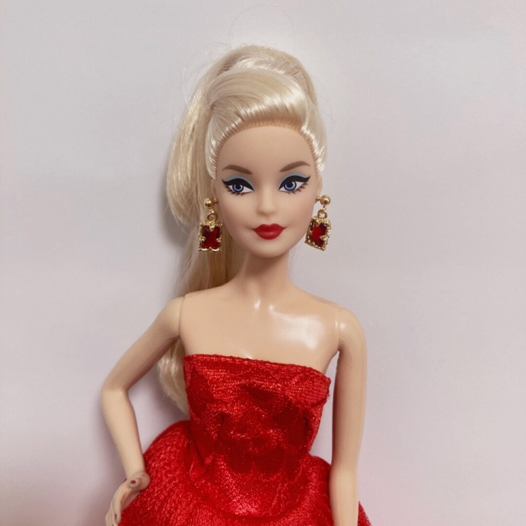 Red Suare Doll Earing Red Earrings Fit Fashion Royalty Poppy Parker ...