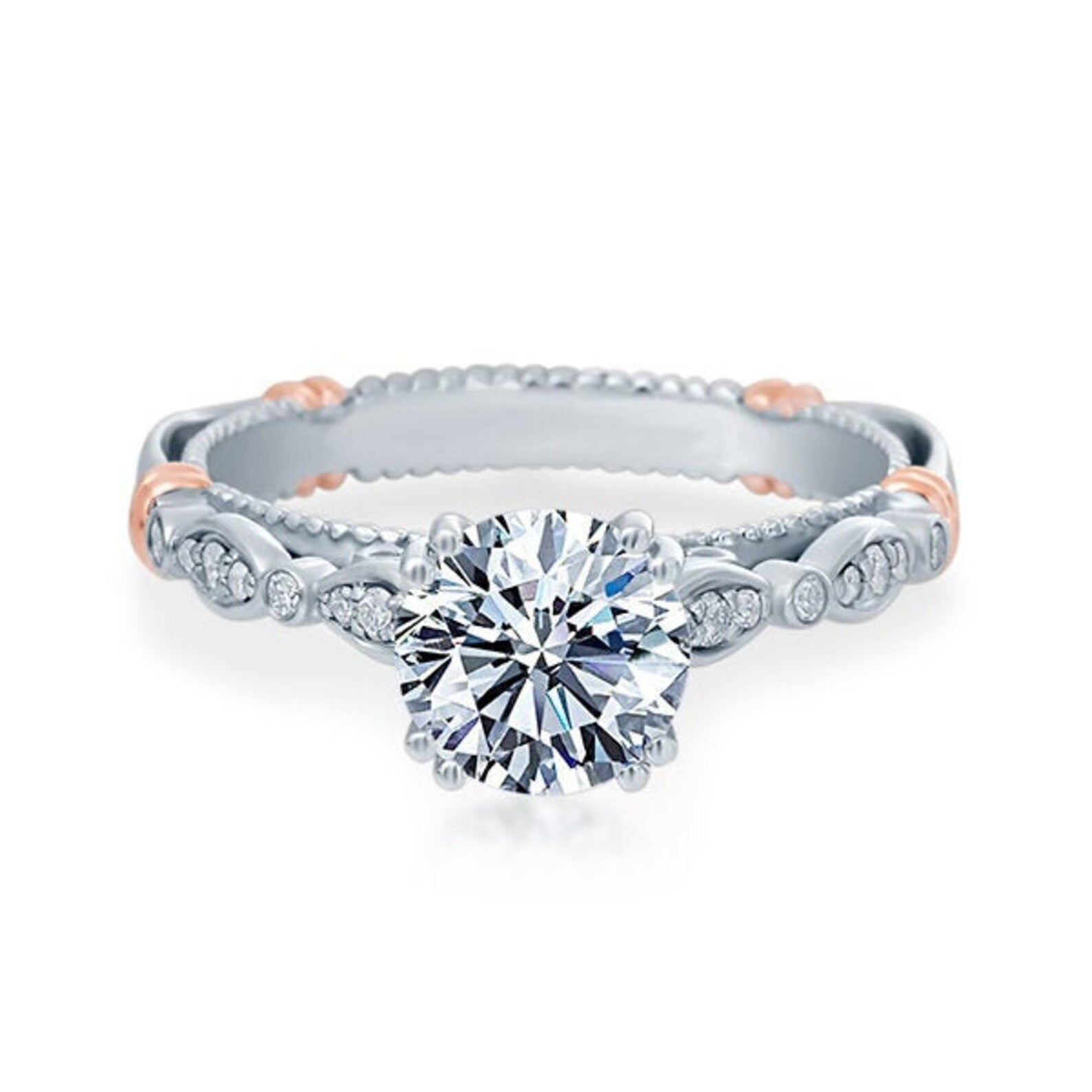 Zircon Engagement Ring Round Cut Zircon Ring. Streling Silver - Etsy