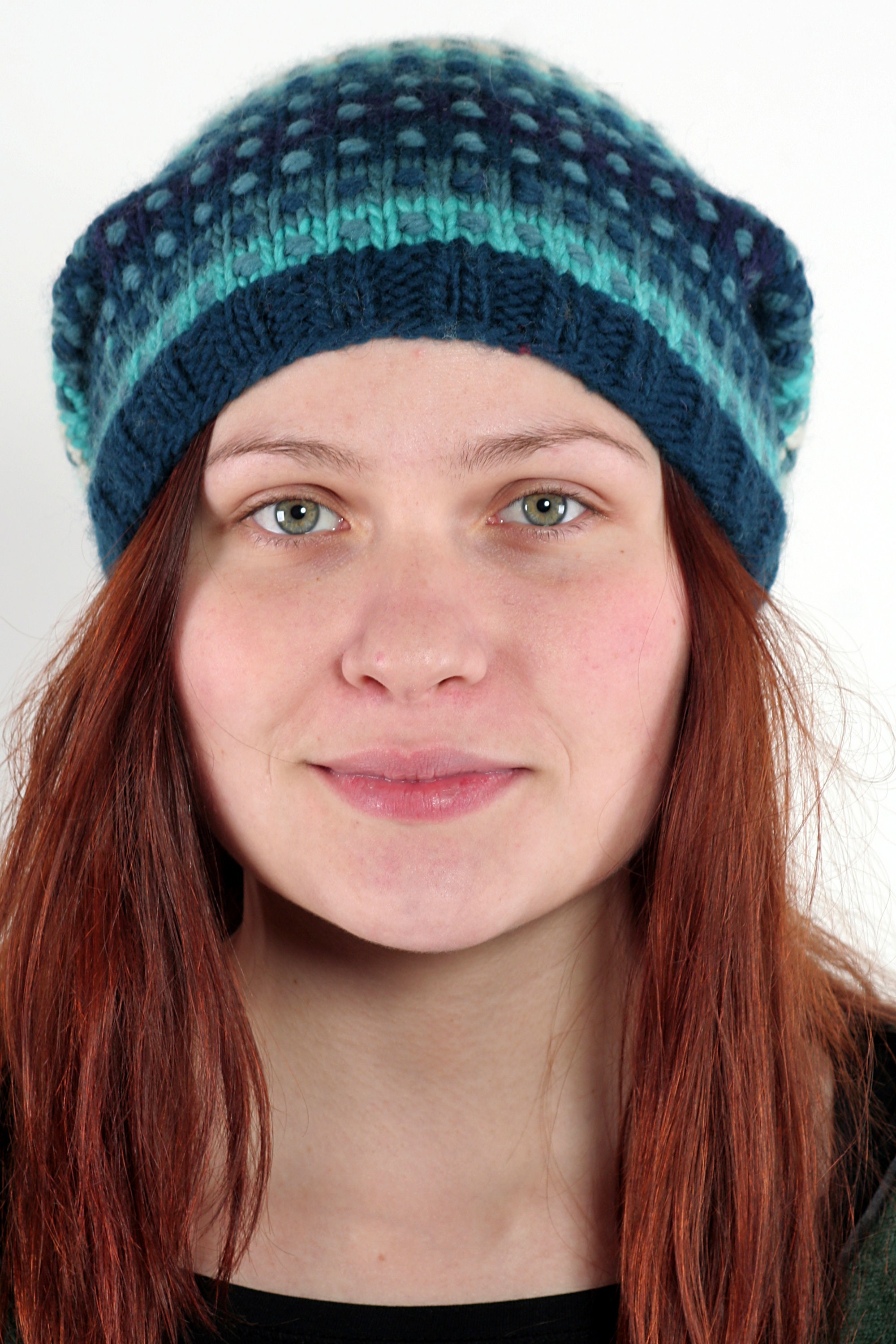 MerinoWolle Handarbeit Fair Trade Slouchy Beanie - Flop Bommel ...