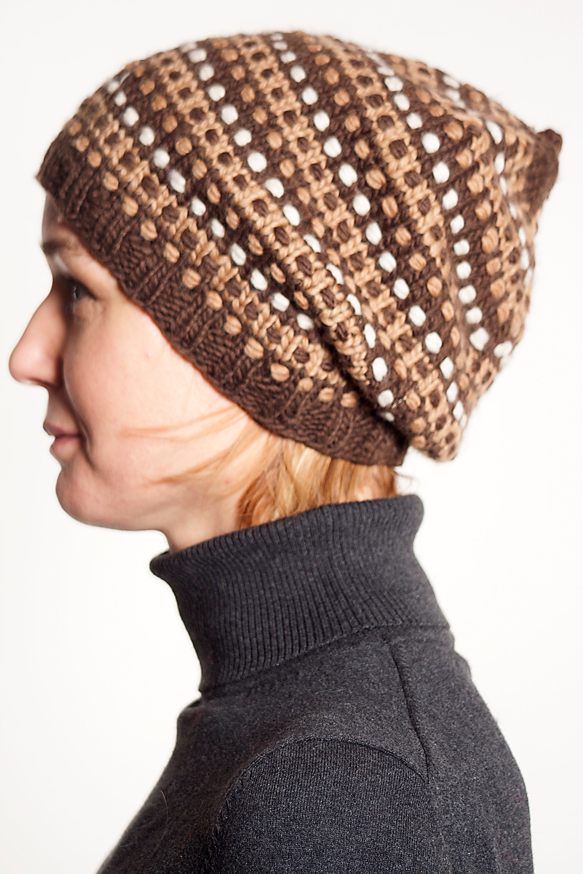 Merino Wool Handmade Fair Trade Slouchy Beanie - Flop Winter Hat: Step ...