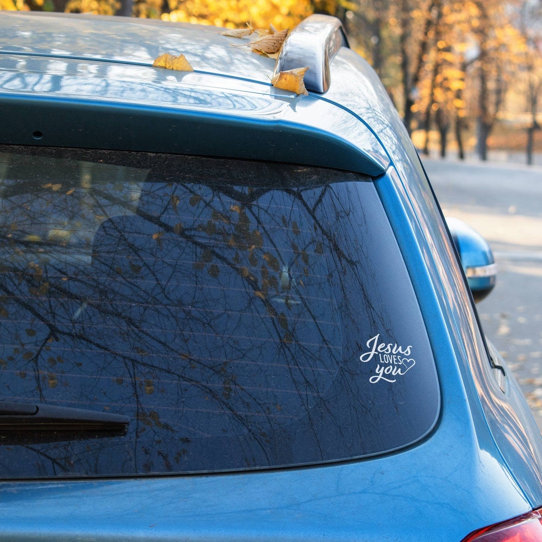 Jesus Loves You Car Decal - Christian Permanent Vinyl Decals / Stickers ...