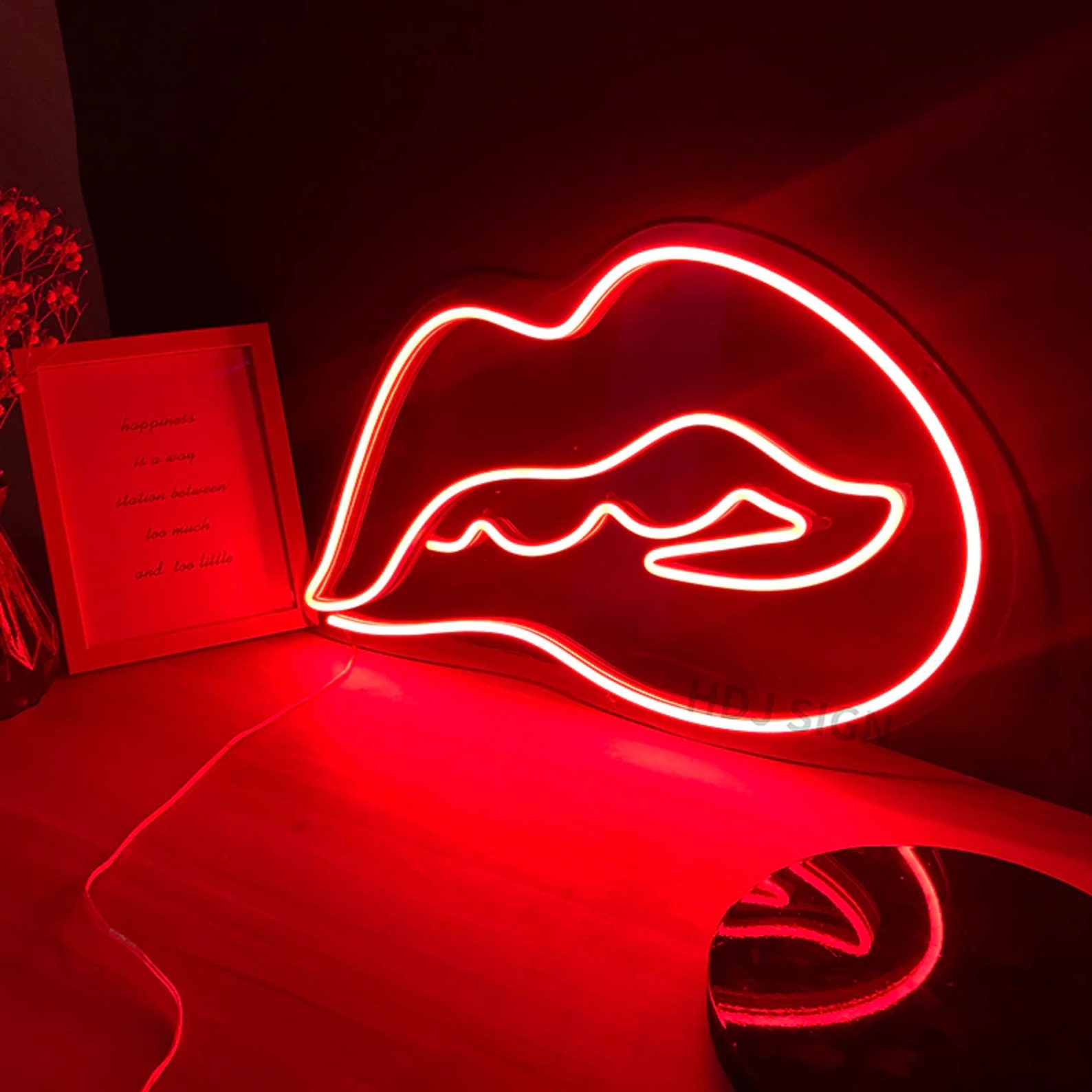 Lips neon sign Custom neon lips sign gift for her | Etsy