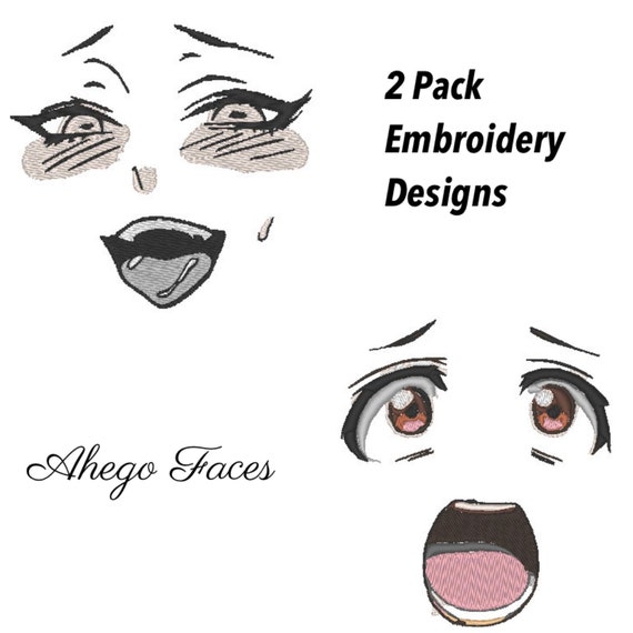 Ahego Face Pack Embroidery Design | Etsy