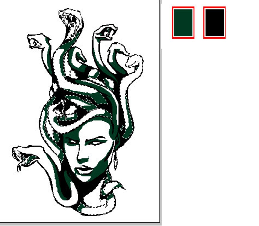 Medusa Embroidery Design - Etsy