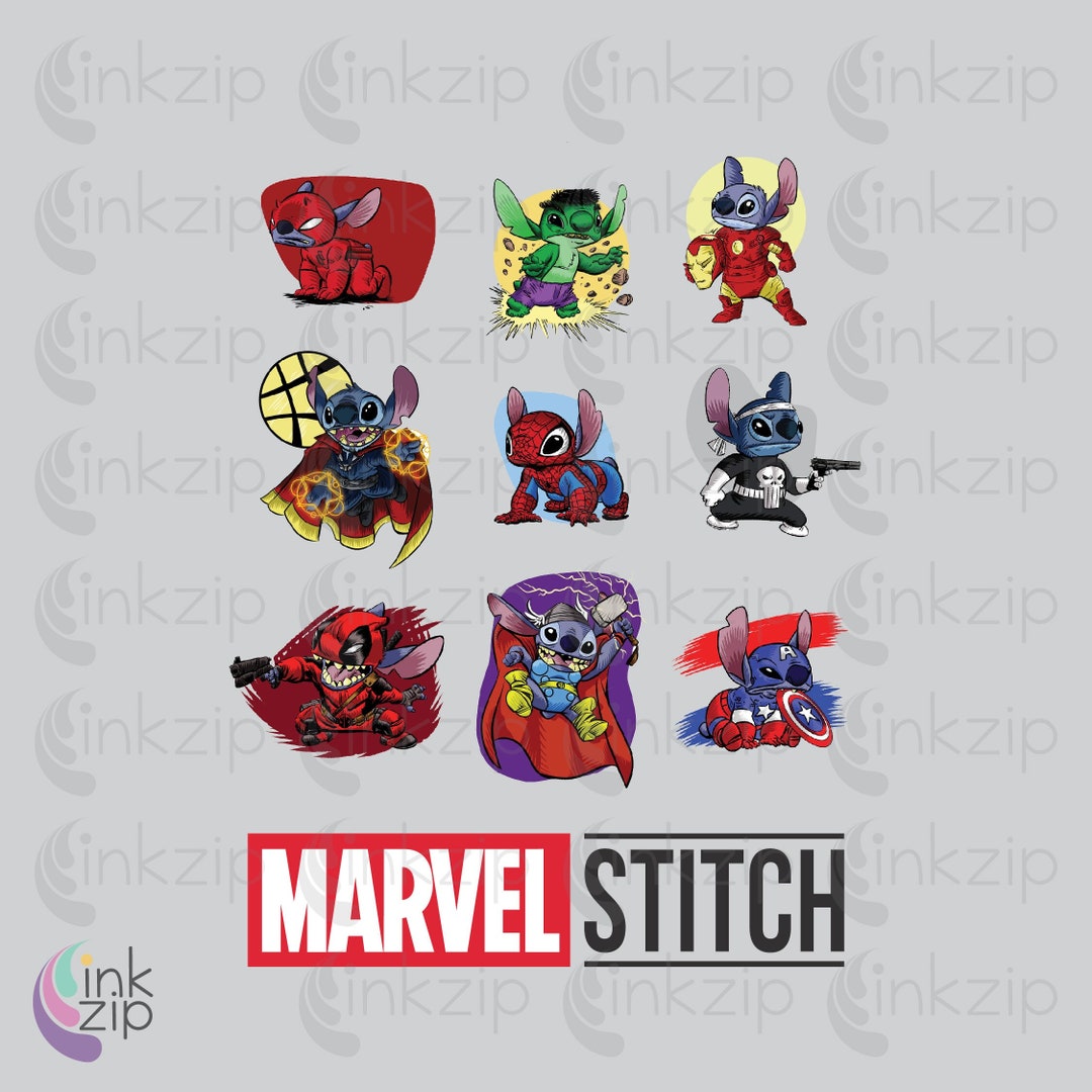 Comic Marvel Inspired Stitch Design PNG HDR File - Etsy