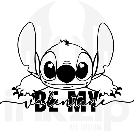 STITCH PNG Be My Valentine Cut File | Etsy
