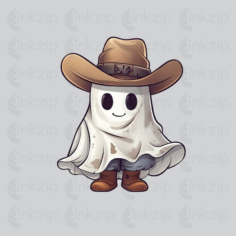 Cowboy Cute Ghost Design HRD PNG File. Cowboy Halloween Ghost. - Etsy