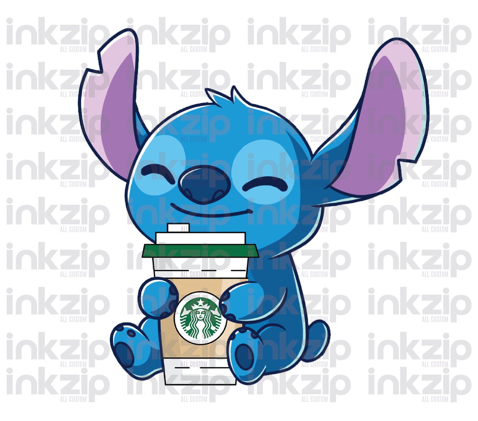 STITCH STARBUCKS Coffee PNG - Etsy