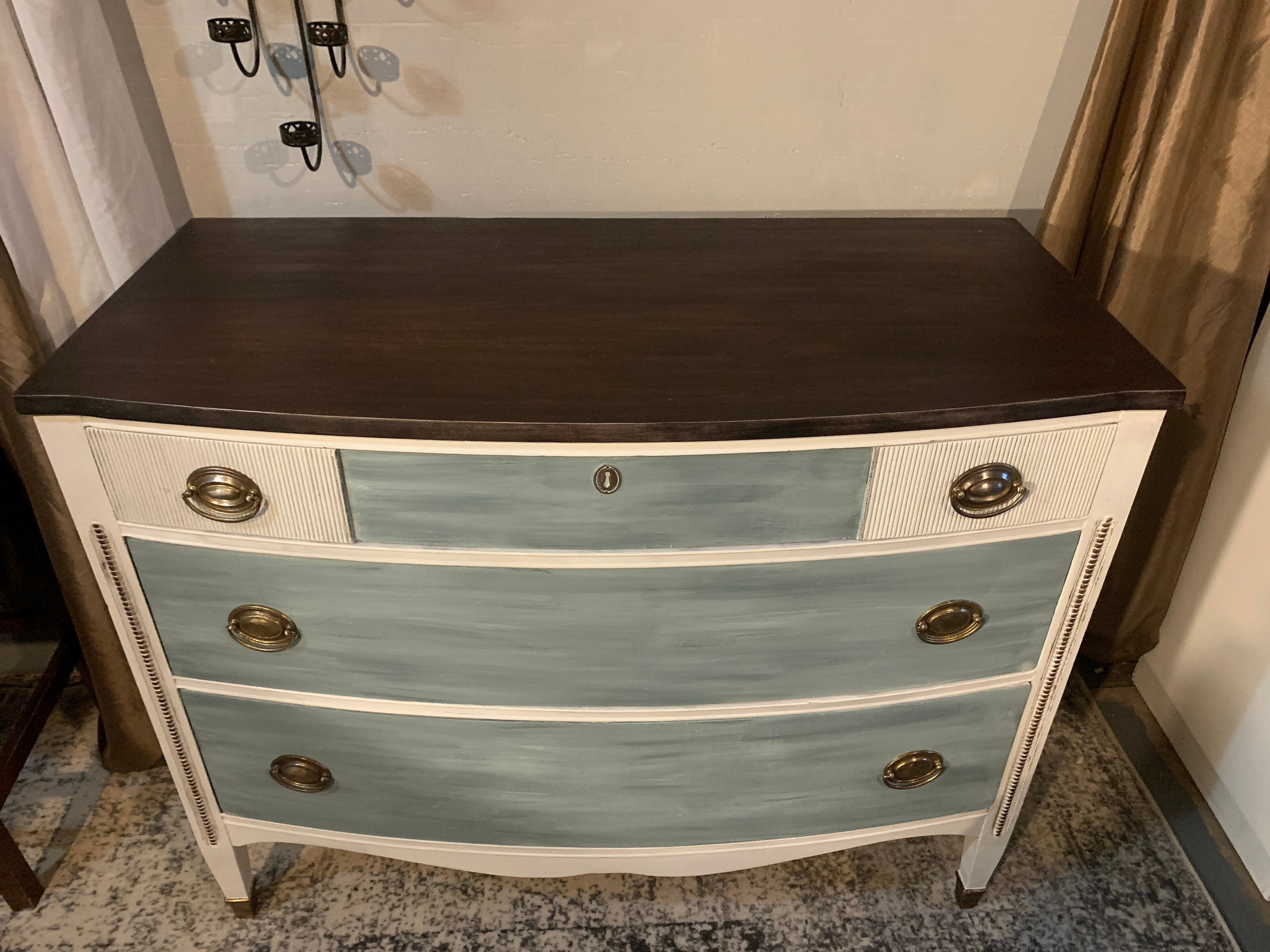 Sold. Mahogany Bow Front Chest of Drawers - Etsy