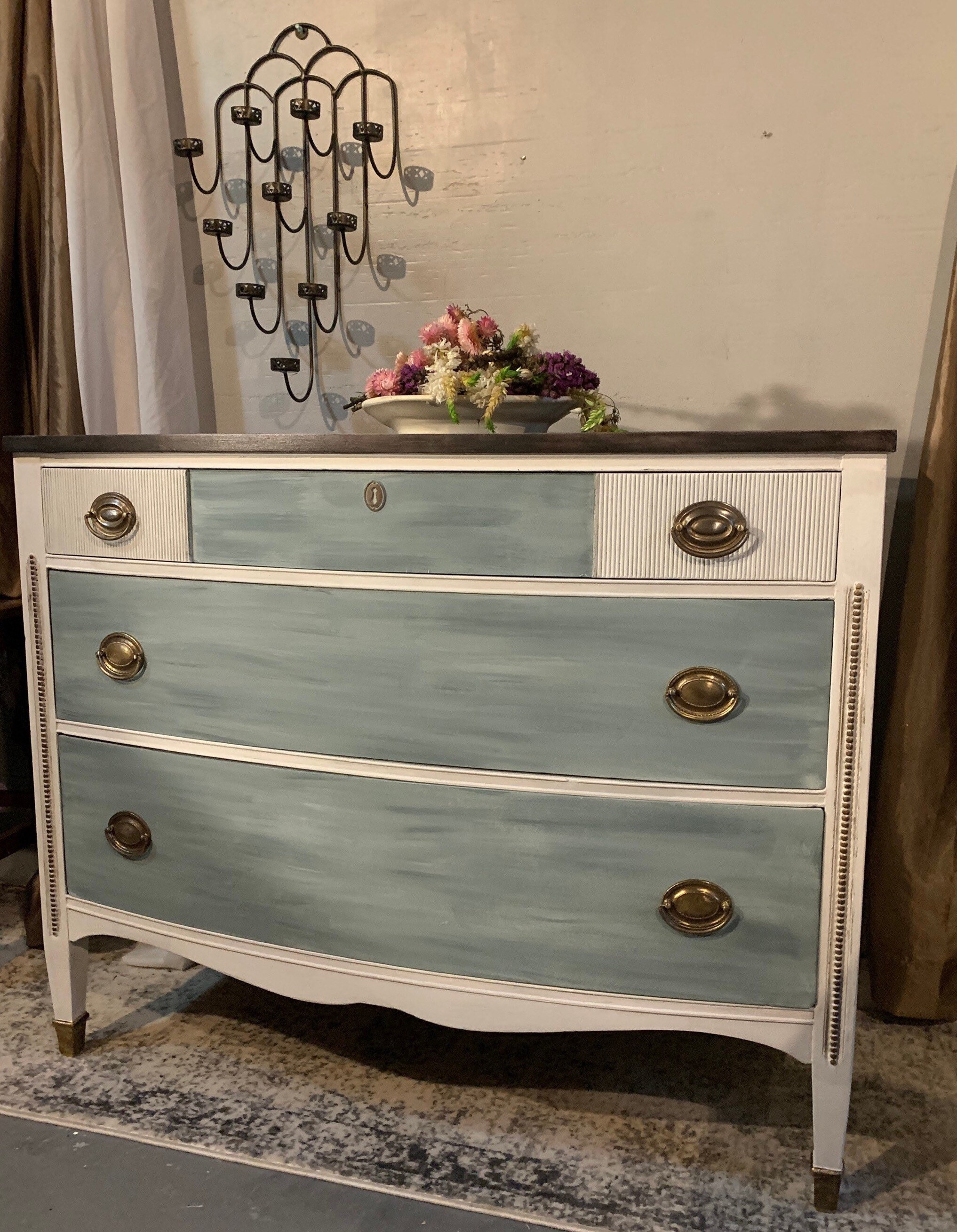 Sold. Mahogany Bow Front Chest of Drawers - Etsy