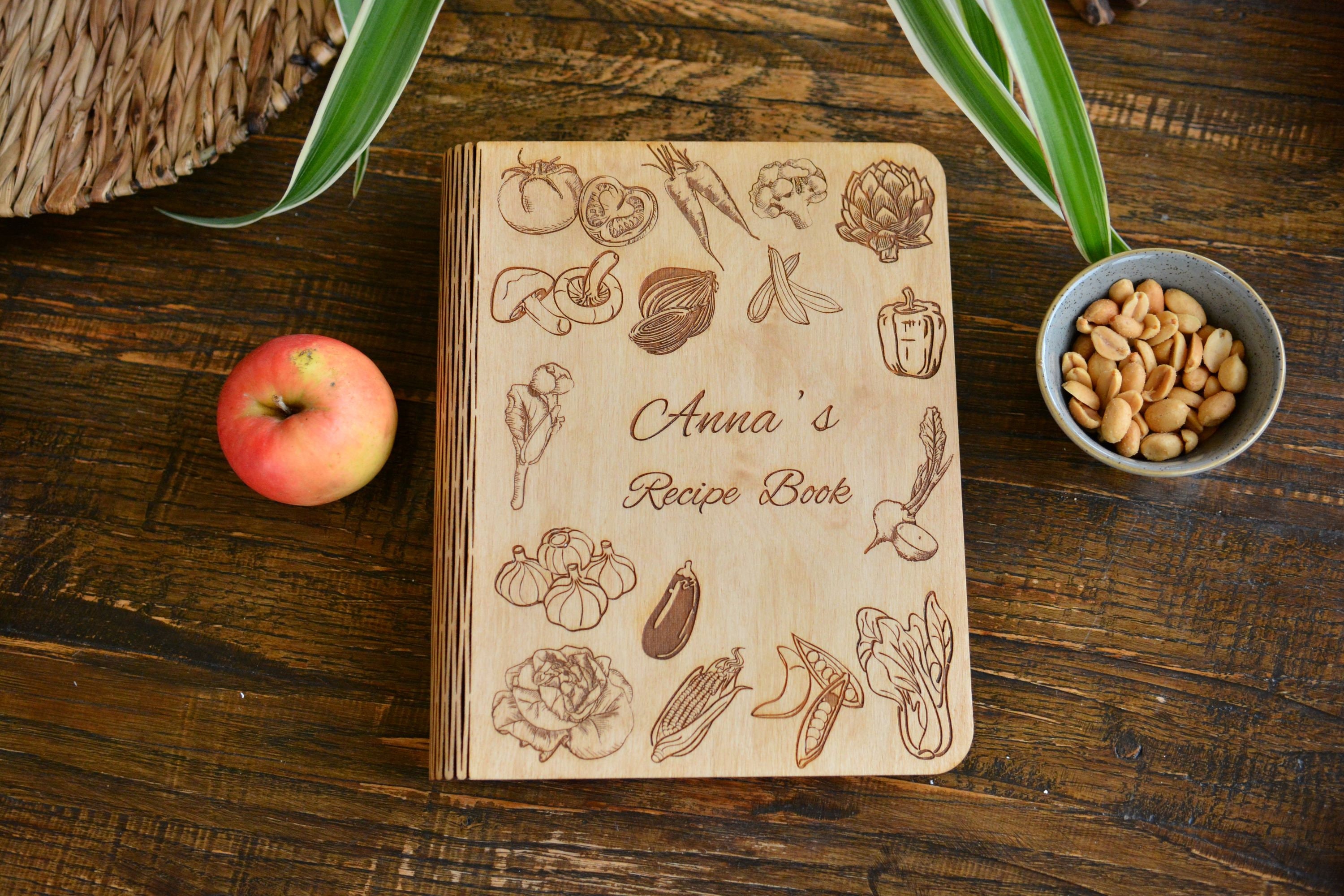 Personalized Cook Book Personalized Recipe Book Wooden - Etsy