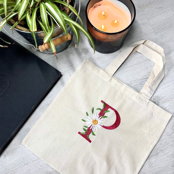 Embroidered Tote Bag - Etsy