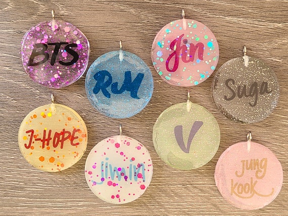 BTS Members Resin Charms Set - Etsy