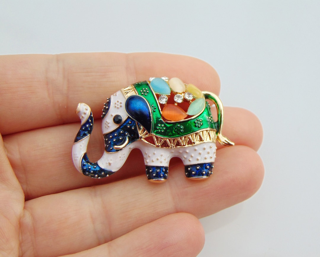 Elephant Pin/enamel Pin/elephant Jewelry/enamel Brooch /animal Pin/ - Etsy