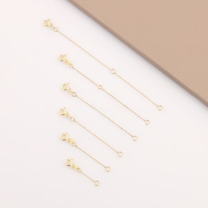 10K Gold Extender | 1.35mm Cable Chain Extender, 1" Extension for ...