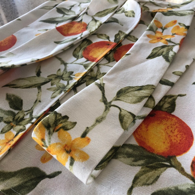 Orange Tree Half Apron and Oven Mitt Set Orange Waist Apron - Etsy