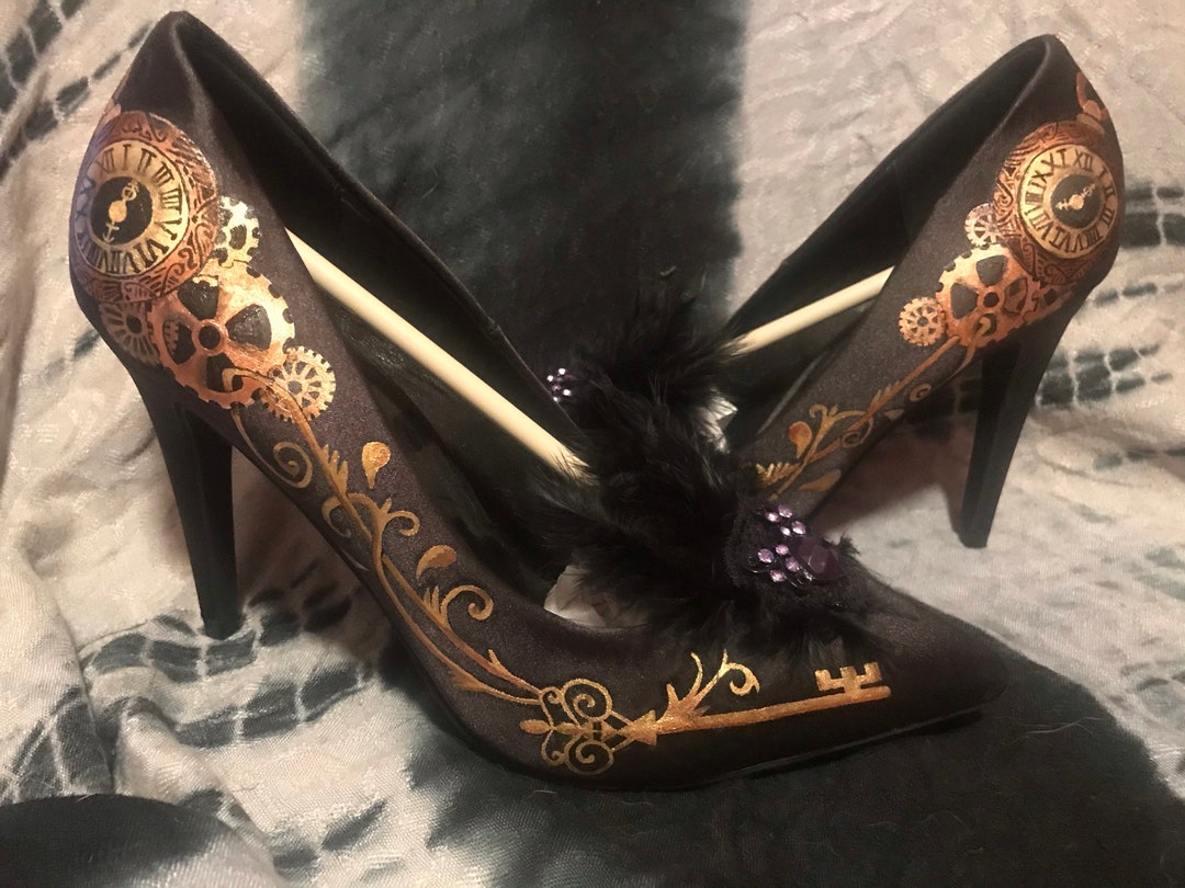 Steam Punk Inspired Hand Painted Shoes - Etsy