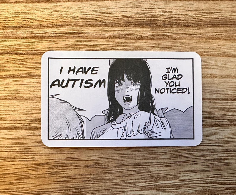 Chainsaw Man Asa Autism Manga Style Meme Sticker Etsy