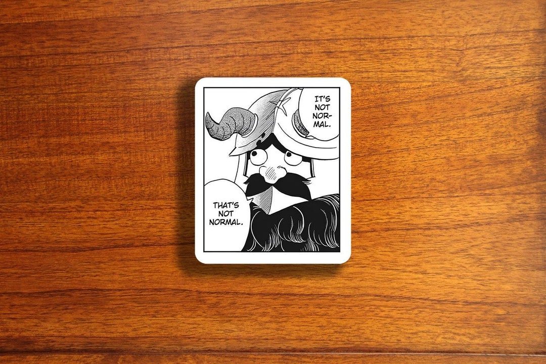 Dungeon Meshi Senshi That's Not Normal Meme Sticker - Etsy Australia