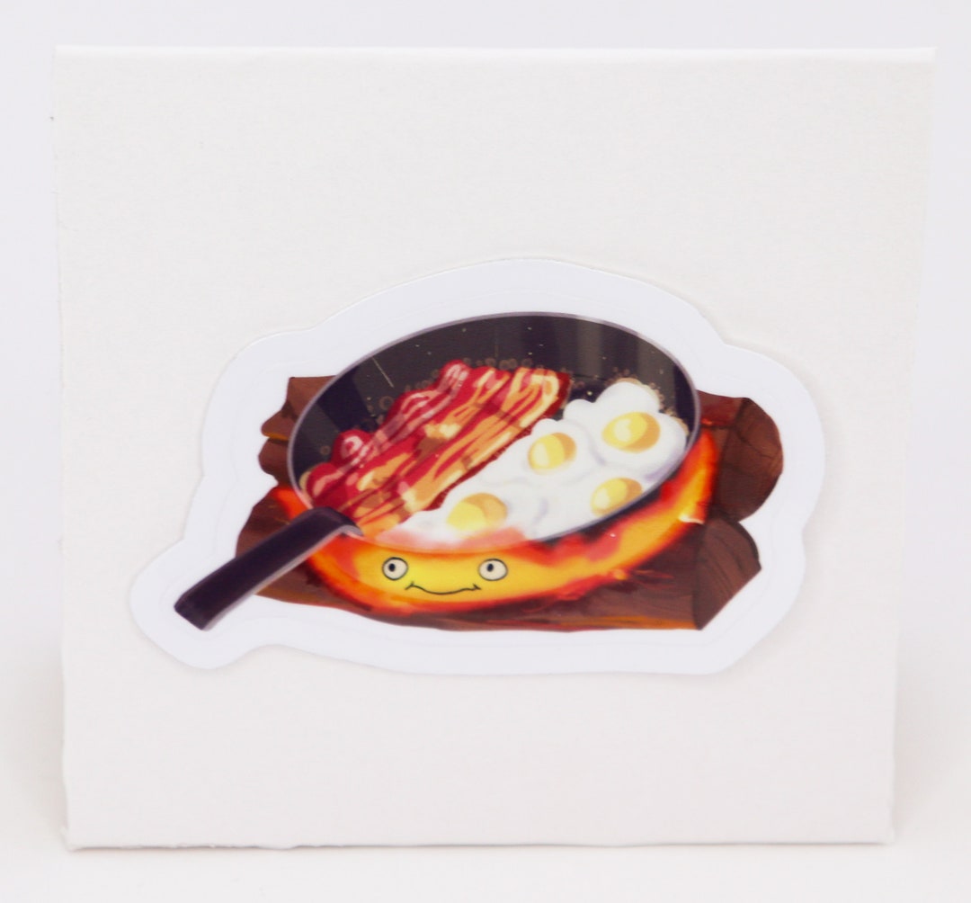 Calcifer Breakfast Howl's Moving Castle 3" Vinyl Sticker - Etsy