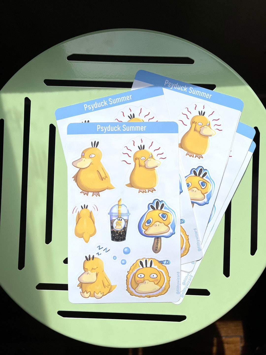 Psyduck Inspired Sticker Sheet - Etsy