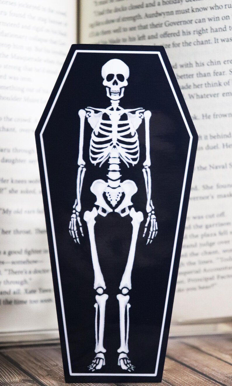 6” Double Sided Laminated Skeleton Bookmark: - Etsy