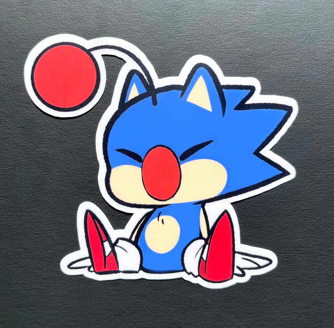 3" Sonic Moogle Matte Vinyl Sticker - Etsy