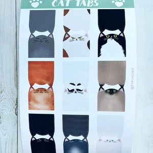 Tabby Cats Cat Tabs for Organization Cute Cat Tab Stickers - Etsy