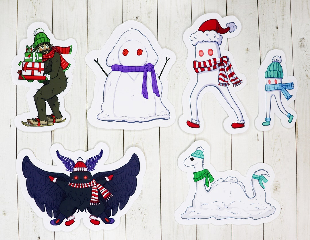 Cozy Cryptid Holiday Sticker Pack - Etsy