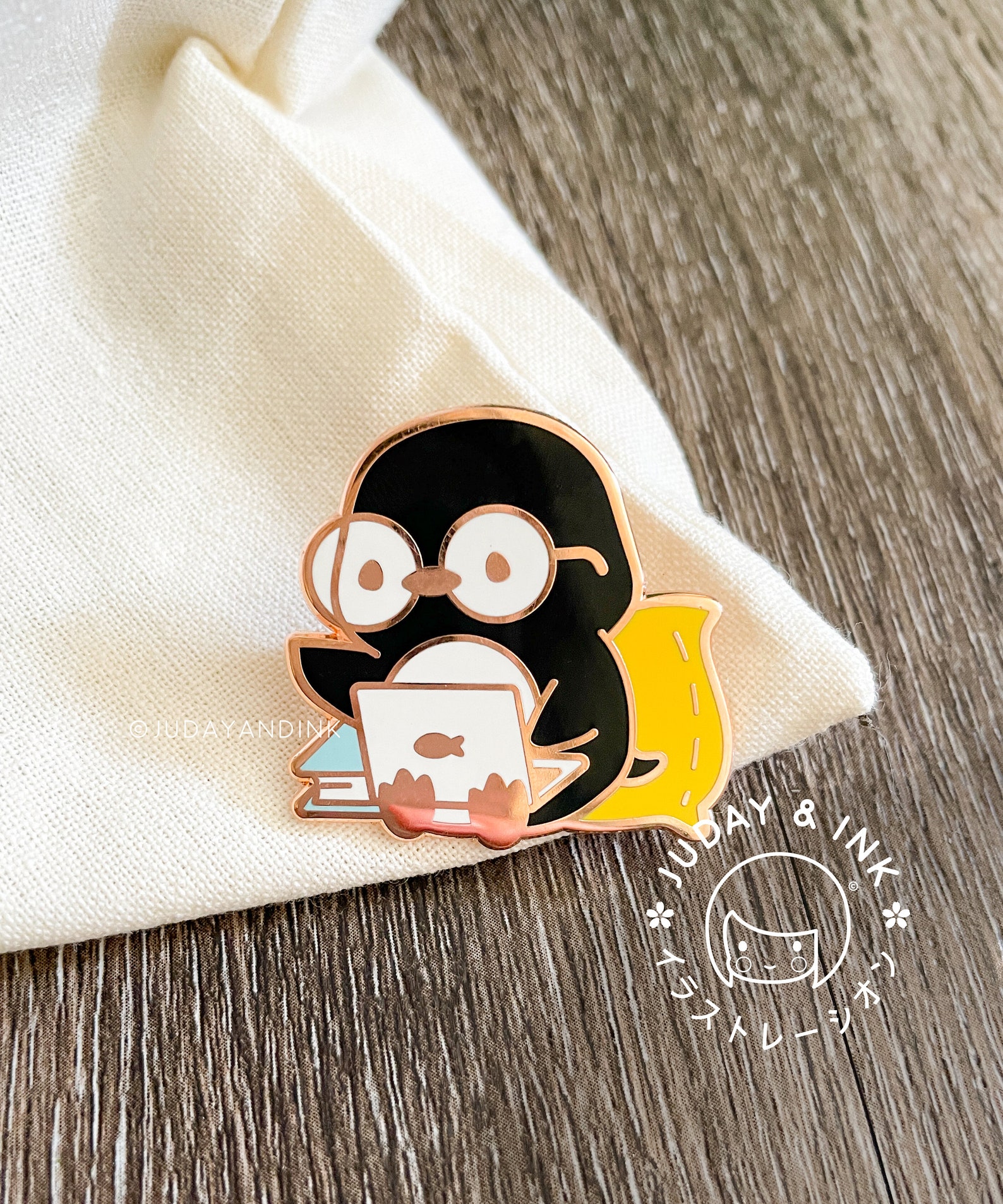 Nerdy Penguin Pin Kawaii Nerd Penguin Pin Work From Home - Etsy