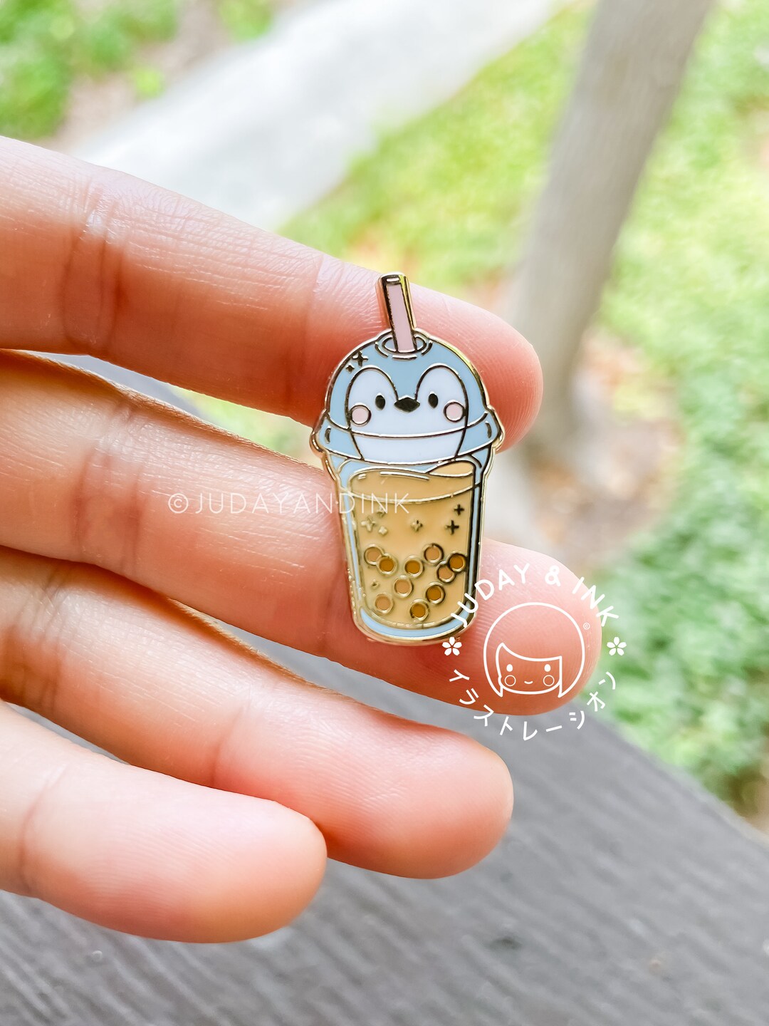 Sweet as Boba Penguin Pin - Etsy