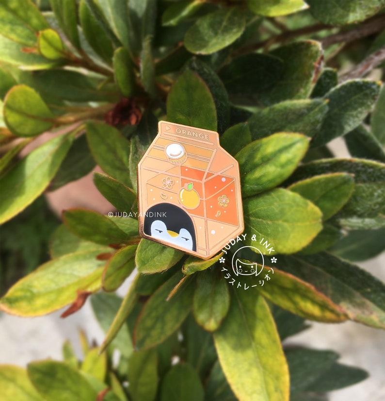 Penguin Milk Box Pin - Etsy