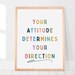 Your Attitude Determines Your Direction Print Therapy Office Room Decor ...