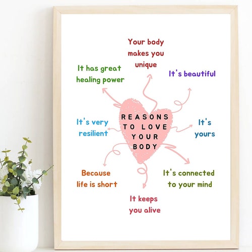 Self Care Digital Poster Self Love Print Mental Health Art - Etsy