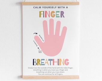 5 Finger Tracing Breathing Exercise, Calming Techniques, Hand Breathing ...