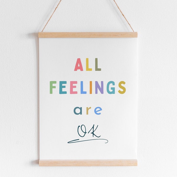 All Feelings Are Ok Poster - Etsy