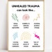 Unhealed Trauma Poster,therapy Office Decor,counsellor Printable,cbt ...