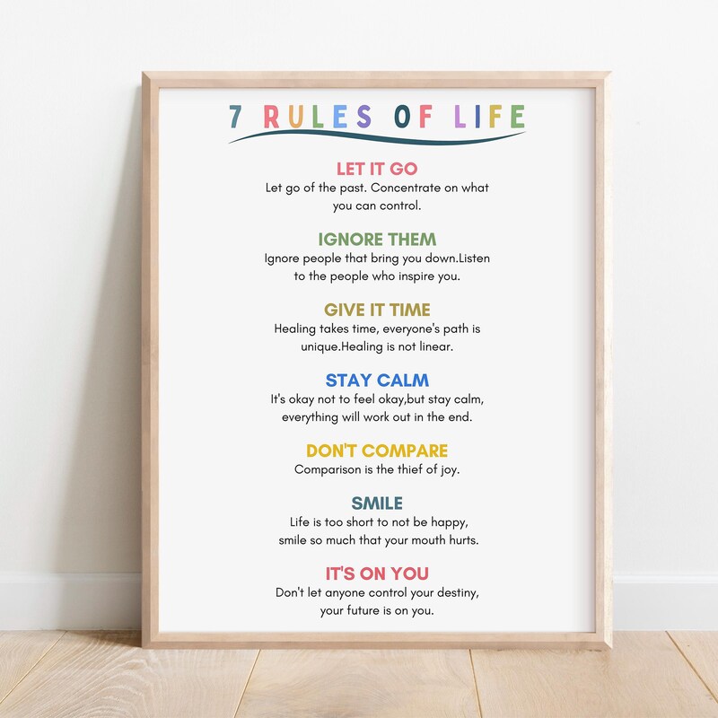 Rules of Life - Etsy
