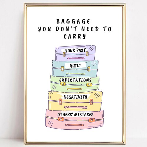 Things to Let Go of Mental Health Digital Poster Therapy | Etsy