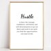 Hustle Definition Digital Poster,hustle Print,therapist Gift,counseling ...