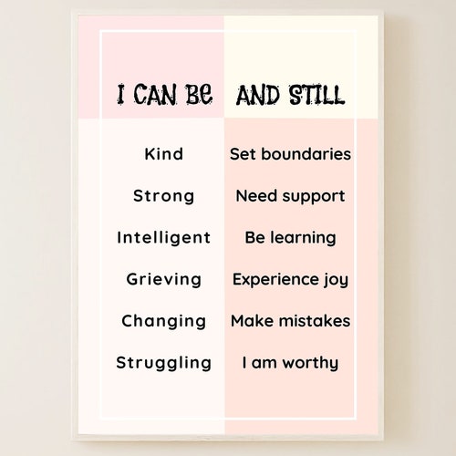 Growth Mindset Digital Poster Positive Self Talk - Etsy
