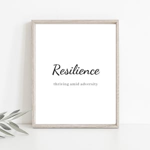 Resilience Definition Digital Print,motivational Poster,therapy Office ...